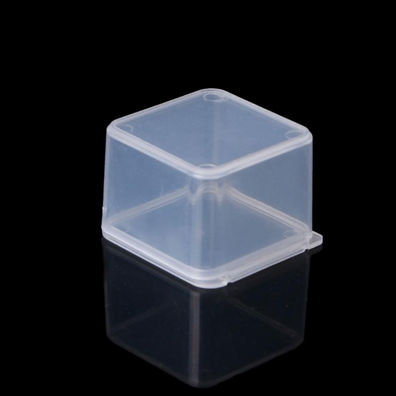 Buy Small Square Clear Plastic Jewelry Storage Boxes Beads Crafts Case ...