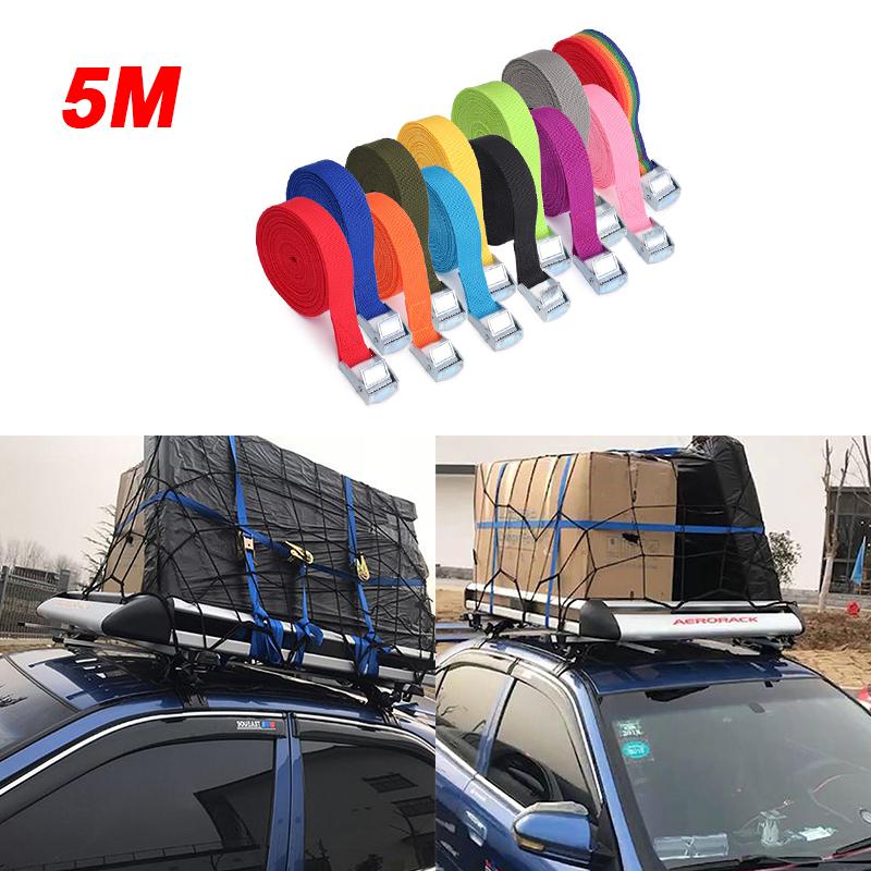 5m *25mm Car Tension Rope Tie Down Strap Strong Ratchet Belt Luggage ...