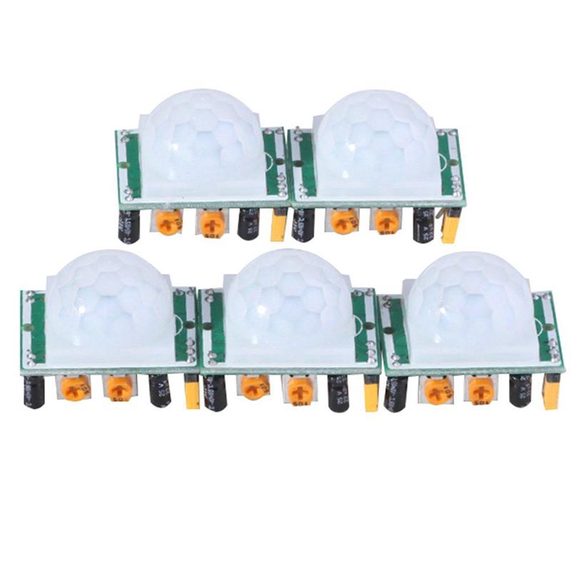 Buy 5Pcs HC-SR501 Human Sensor Module Adjust IR Pyroelectric Infrared ...