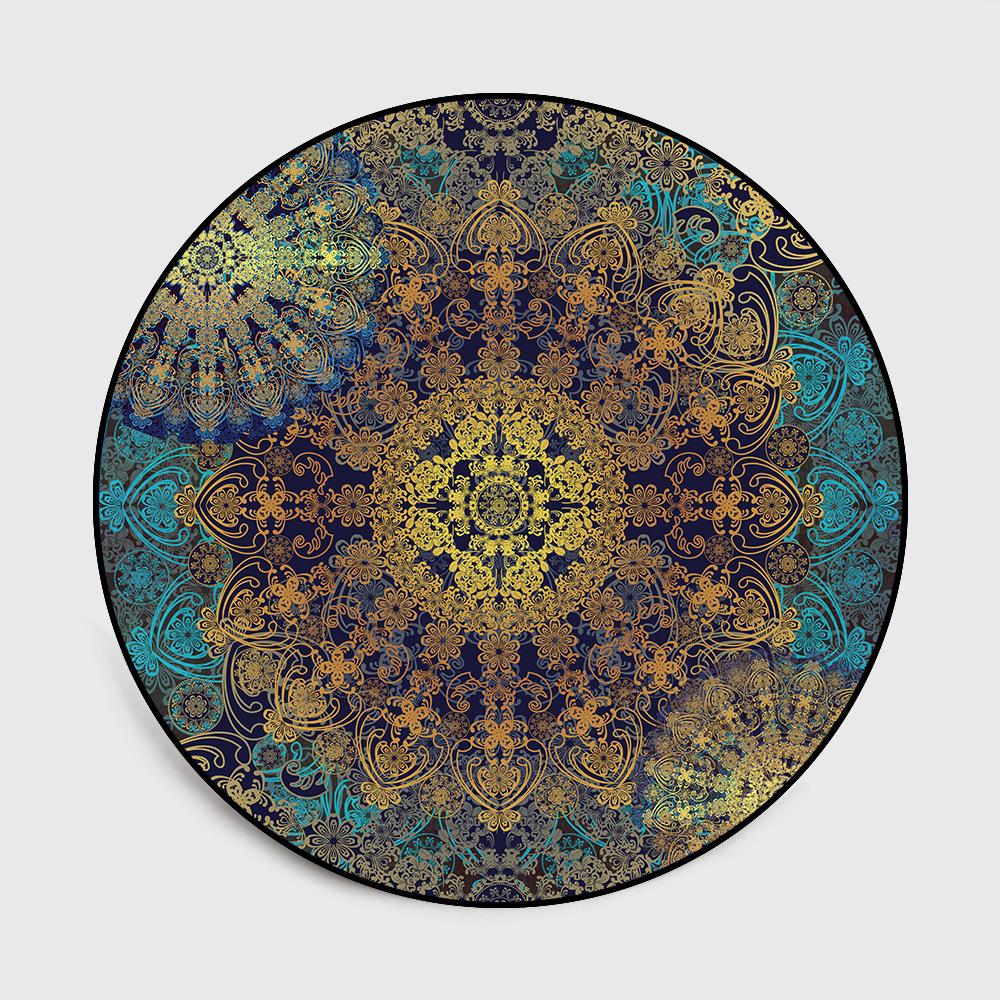 Buy Bohemian Retro Round Carpet Mandala Ethnic Style Living Room ...