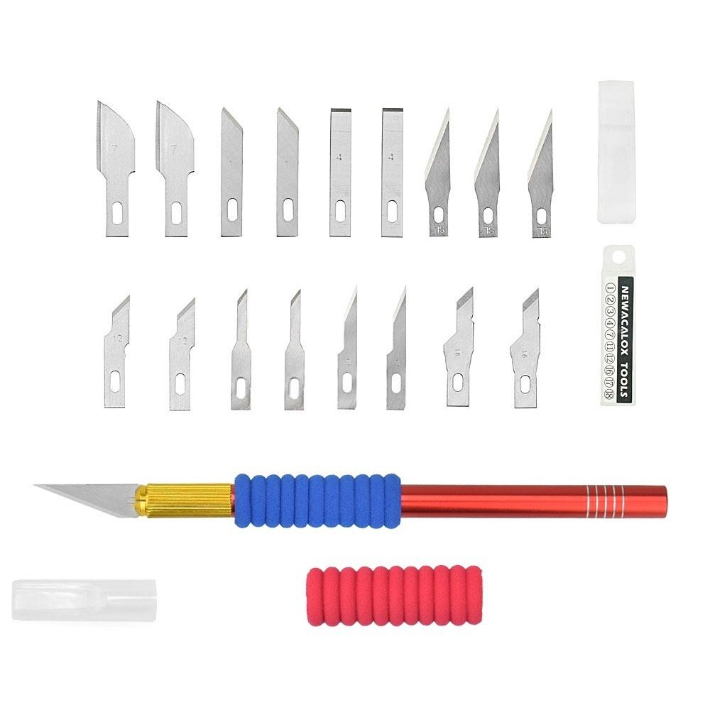 18 pcs Hobby Blades Precision Art Wood Carving Knife Set Tools For DIY ...