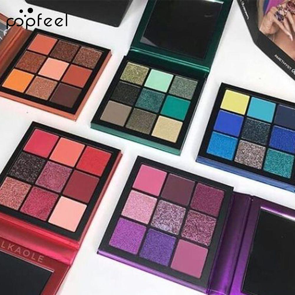 Buy 9 Palette Glitter Shimmering Metallic Colors Eyeshadow Matte Eye ...