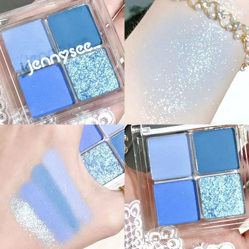 Buy Jennysee Interesting Eye Shadow Four-color Olive Green Blue Low ...