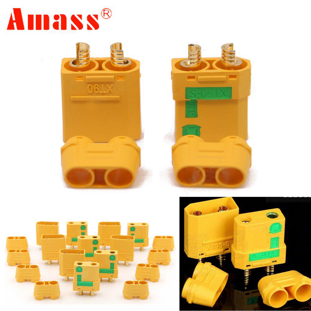 Buy Amass XT90S XT90-S Male Female Bullet Connector anti spark For RC DIY FPV Quadcopter ...