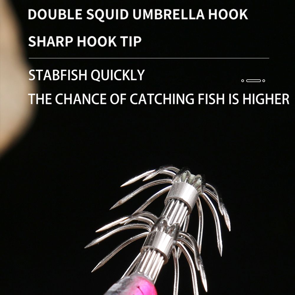 Buy 75mm/12g 90mm/21g Luminous Lead Sinker Squid Hook Wood Shrimp Lures Fishing Tackle Octopus ...