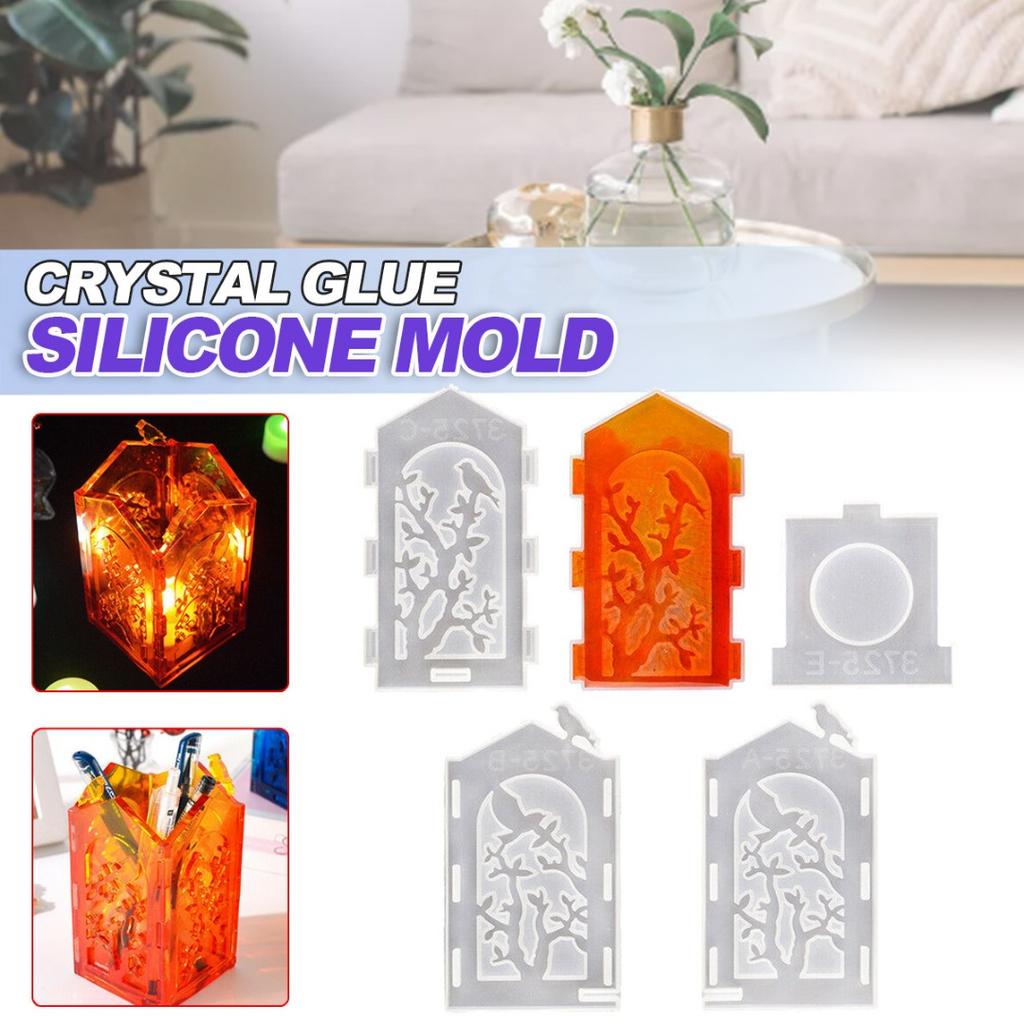 Buy Kali Silicone Box Pen Candle Tealight Holder Mould Epoxy Resin ...