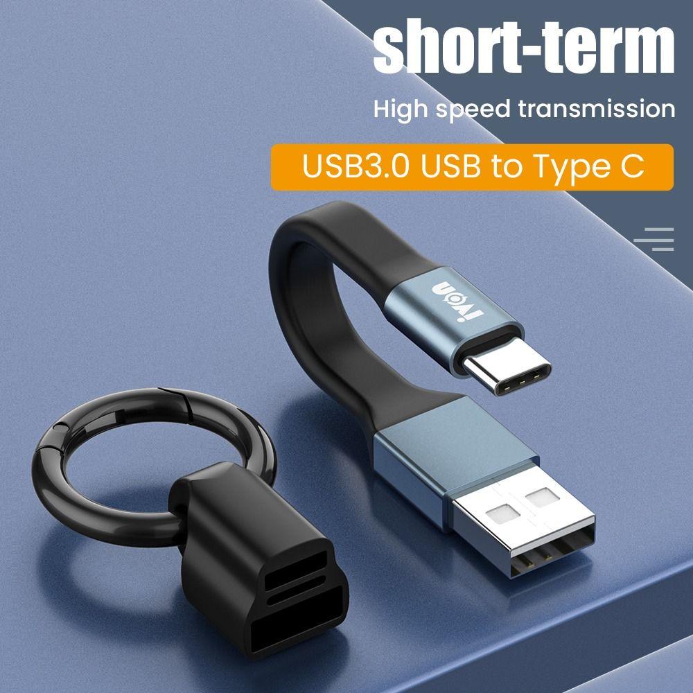 Cheap Ultra Short Charger Cord Keychain 3.1A Max USB Data Cable Fast ...
