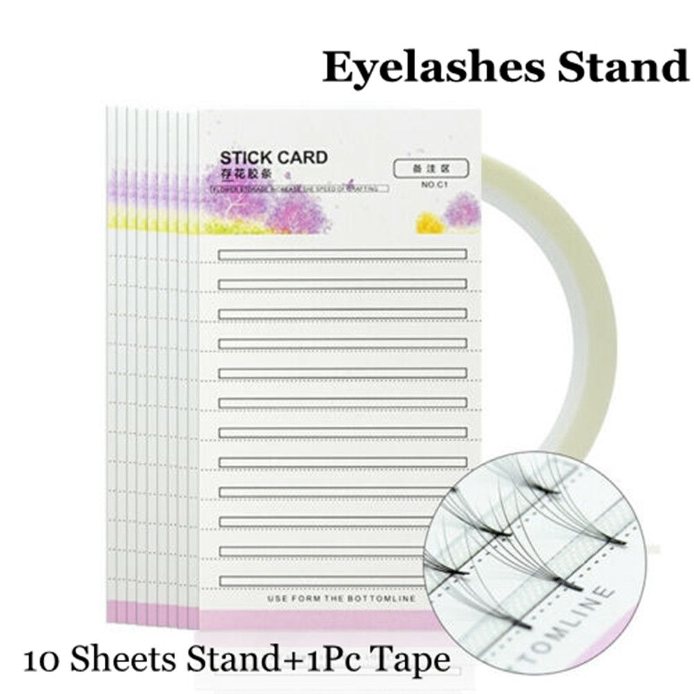 Display Stand Eyelash Storage Strip Camellia Grafting Lashes Sticker ...