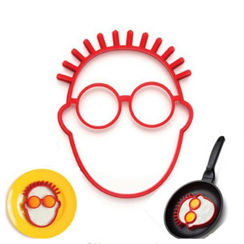 1 Pc Silicone Human Head Omelette Clown Wearing Glasses Face DIY Baking ...