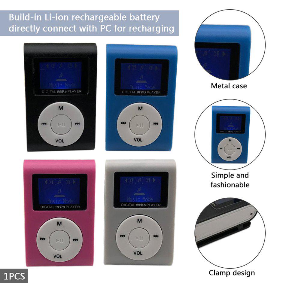 Buy BBV Small Size Portable MP3 Player Mini LCD Screen MP3 Player Music ...