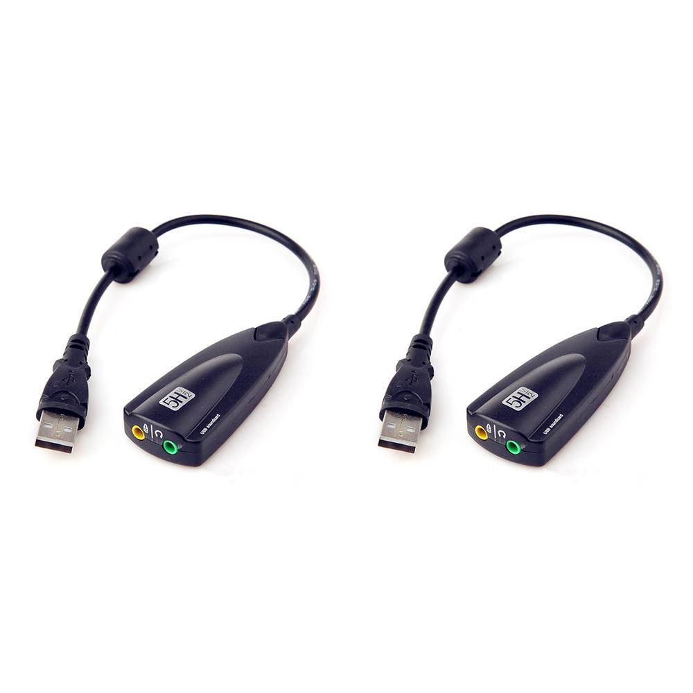 Satın alın External USB Sound Card 7 1 Adapter 5HV2 USB to 3 5mm Jack 3D Sound Antimagnetic ...