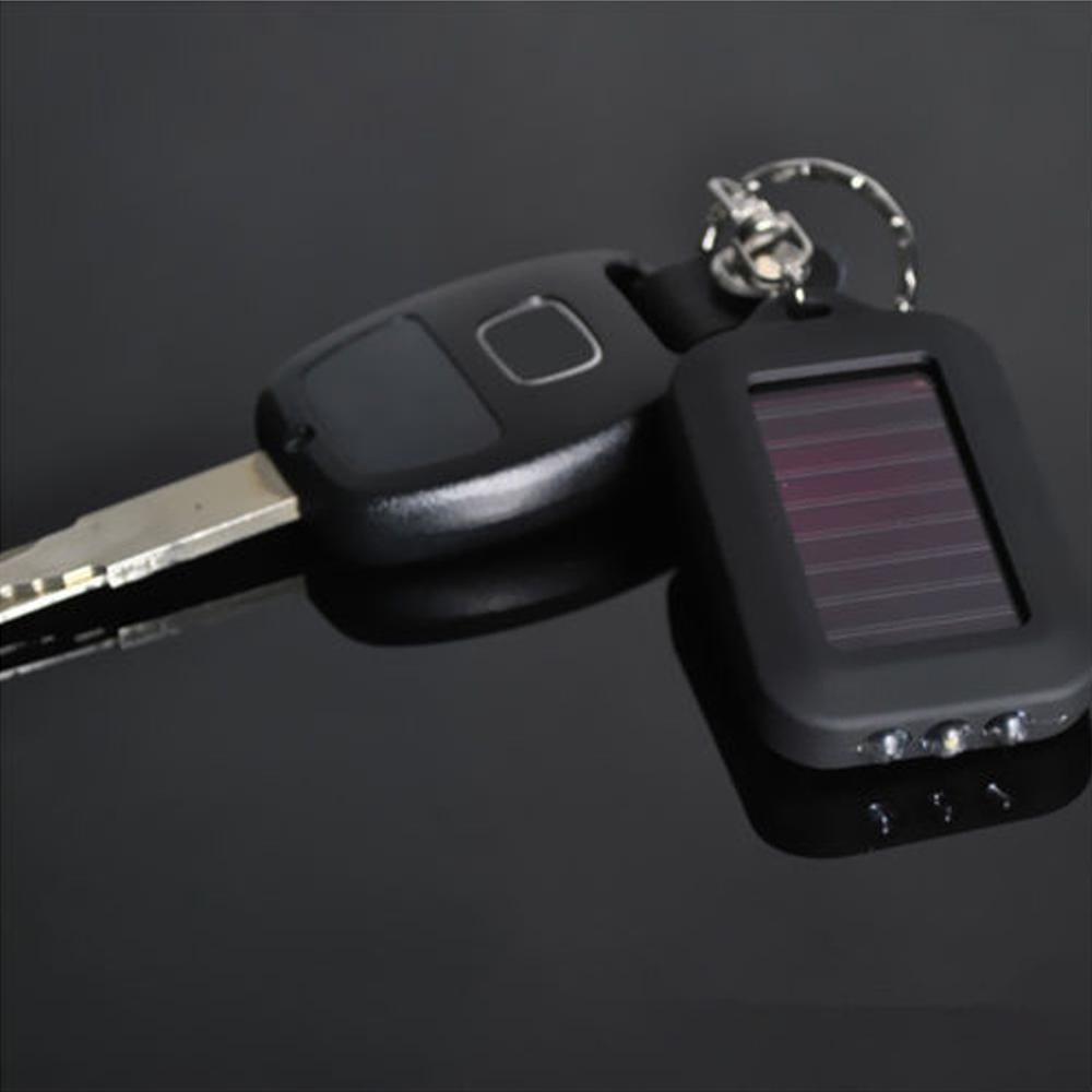 Buy Solar Power Rechargeable Mini 3 LED Keychain Flashlight Taschenla ...