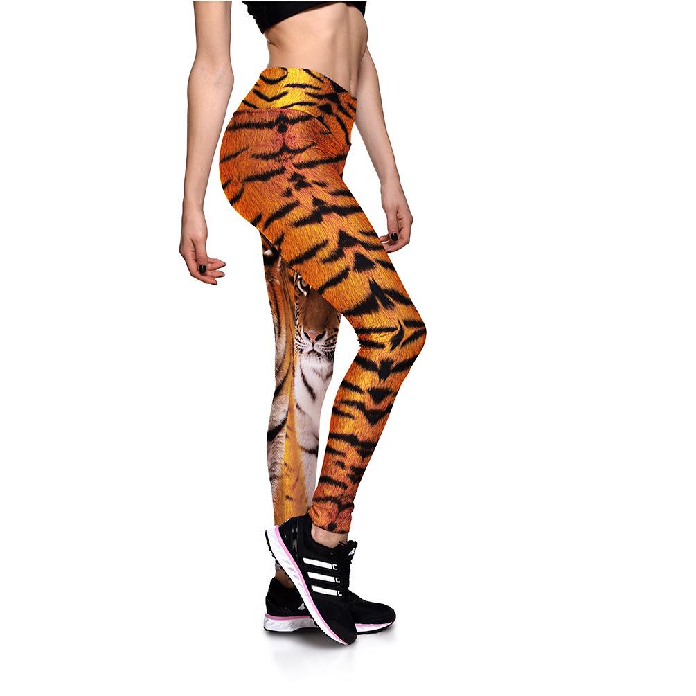 Cheap Seamless Slim Legging 3D Tiger Pattern Fashion Tight Mid Waist ...