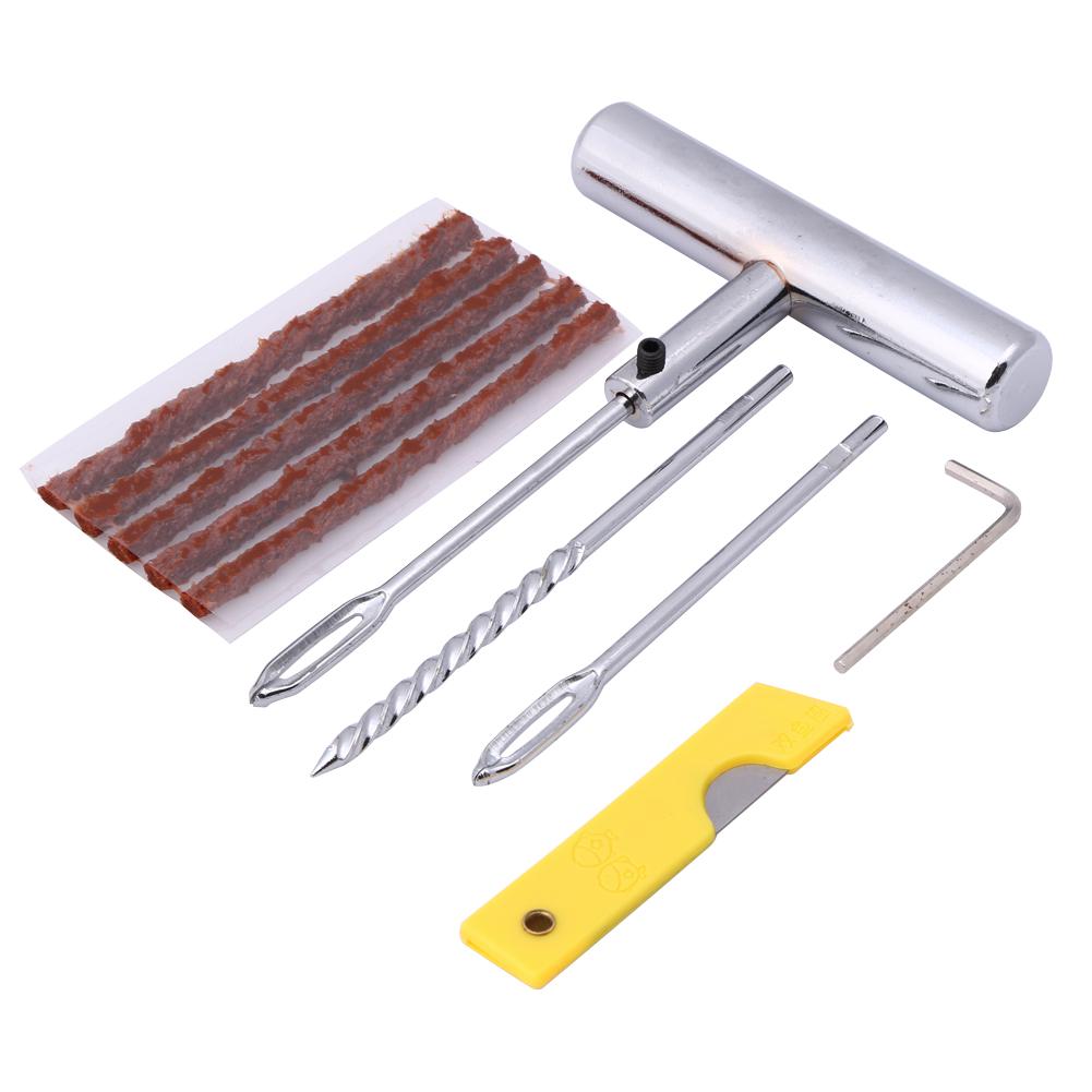 Buy Car Bike Auto Tubeless Tire Tyre Needle Tool Sets Puncture Plug ...