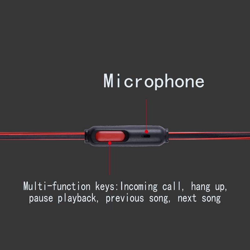Buy 4Colors With Mic Wire-Controlled In-Ear Headphones Sport Earbud ...
