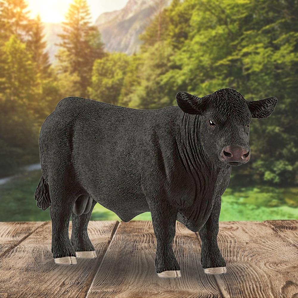 Buy 5.5inch Black Angus Bull Toy Figurine PVC Wild Life Figures 13879 ...