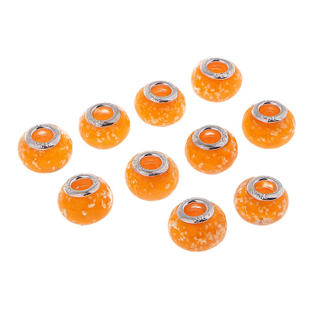 Kjøp 10 Pieces Foil 12mm Lampwork Glass Round Beads for Jewelry Making ...