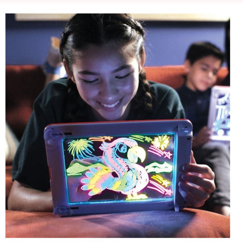 Buy 3D Magic Drawing Pad 8 Light Effects Puzzle Board 3D Sketchpad ...