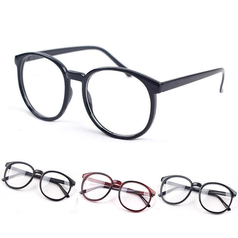 Buy Retro Black Round Plain Frame Eyeglasses Glasses at affordable ...
