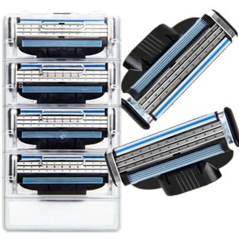 Buy 4PCS/SET 3 Layers Men Face Shaving Razors Blades Male Manual Razor ...