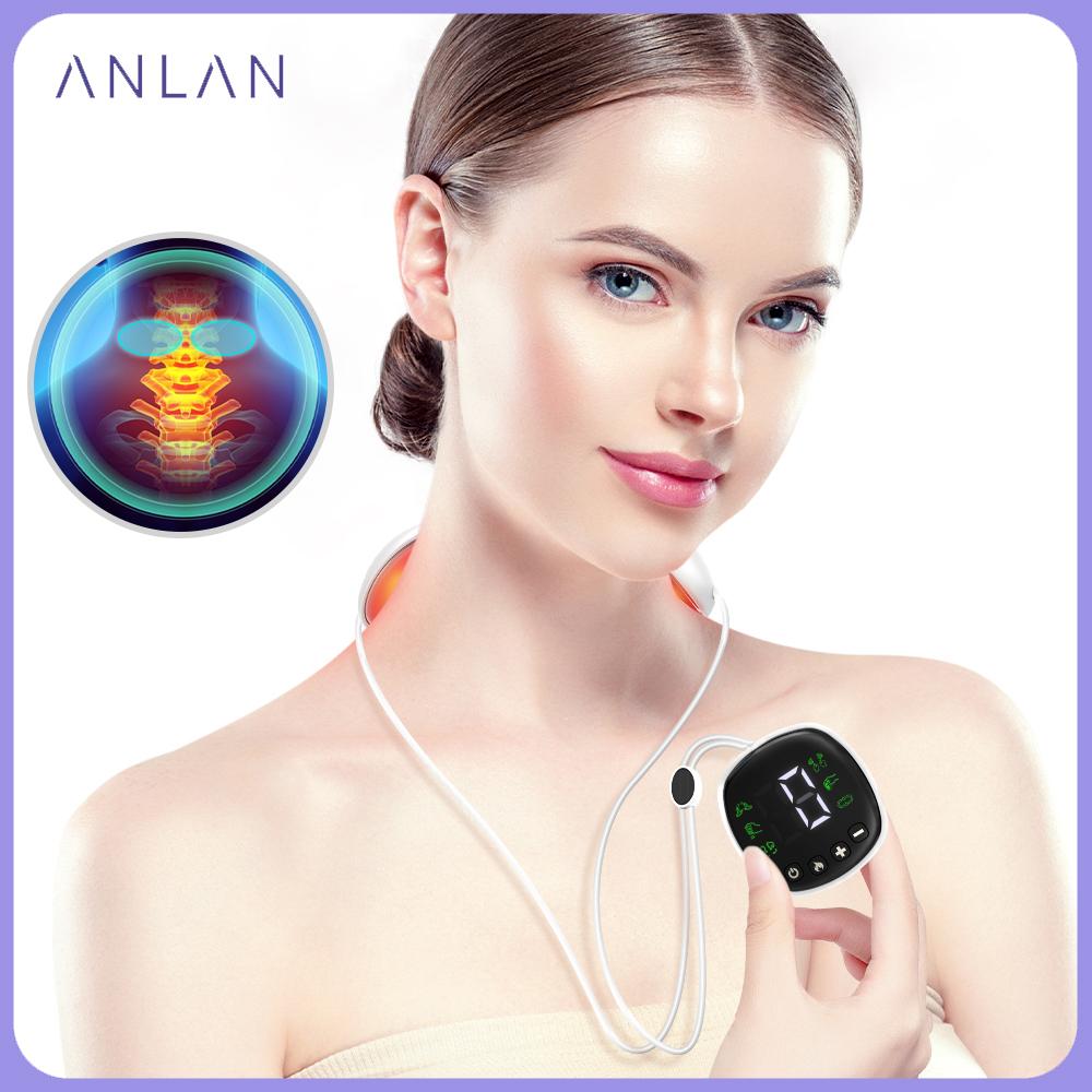 Buy Neck massager ANLAN Portable with Heat cordless rachageble pendant ...