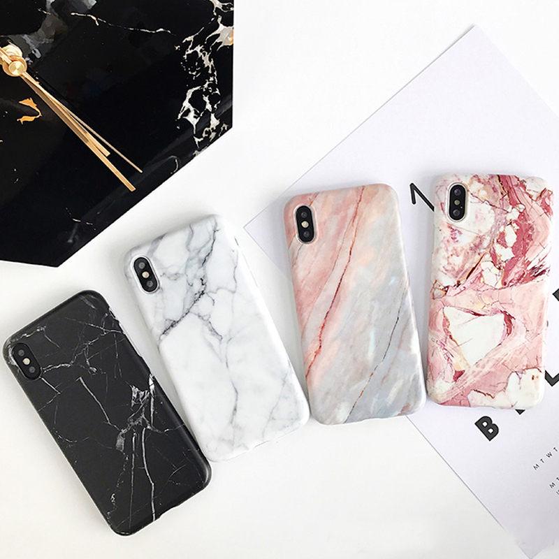 Fashion Retro Marble Texture Phone Case For iPhone 6 6S 7 8 X Plus Soft ...