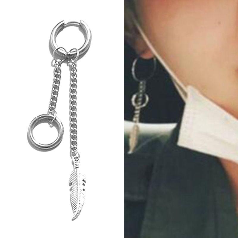Buy Long Chain Earring Men Women Simple Versatile Stainless Steel ...
