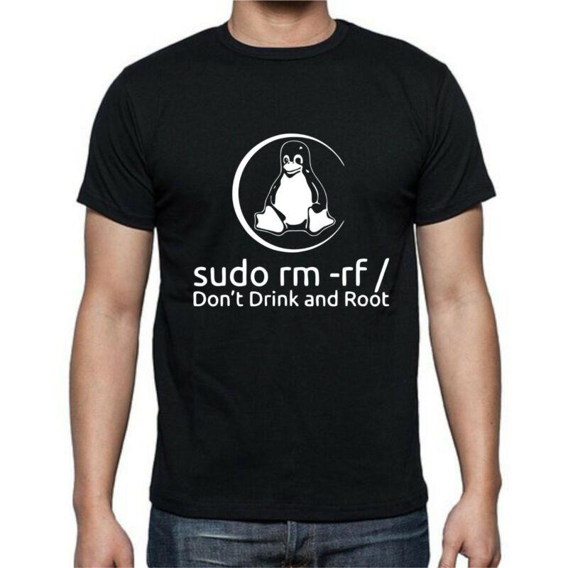 Buy Sudo Rm Rf Dont Drink And Root Penguin T Shirt Men Tshirt Graphic ...