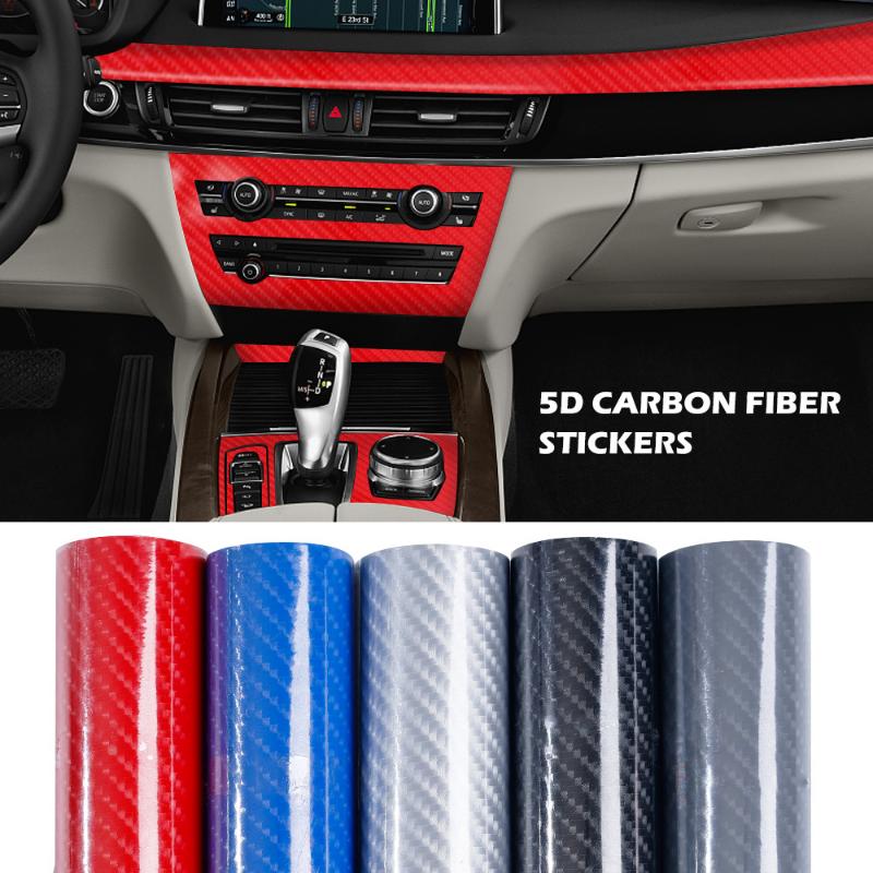 Cheap 5D Carbon Fiber Stickers High Glossy Auto Vinyl Wrapping Films ...