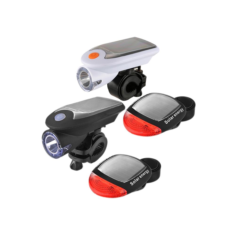 Buy USB Rechargeable Solar Power LED Bike Front Light MTB Bicycle ...