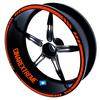 4 Piece Dashed Design Fluorescent Orange Rim Tape Wheel Stripes Decals ...