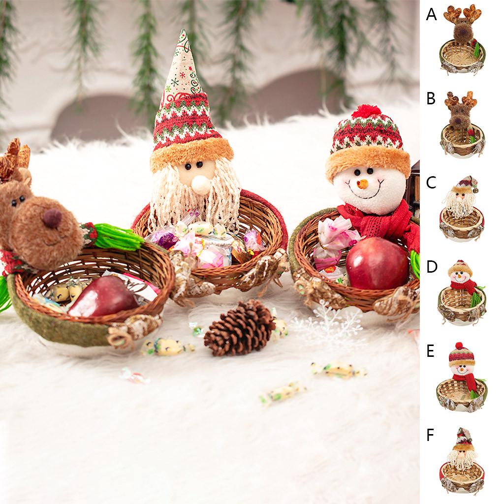 Buy (version)Christmas Candy Storage Basket Decoration Santa Claus ...