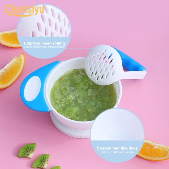 Buy 1 Set Food Grade Labor-saving PP Baby Feeding Food Grinder Bowl at ...