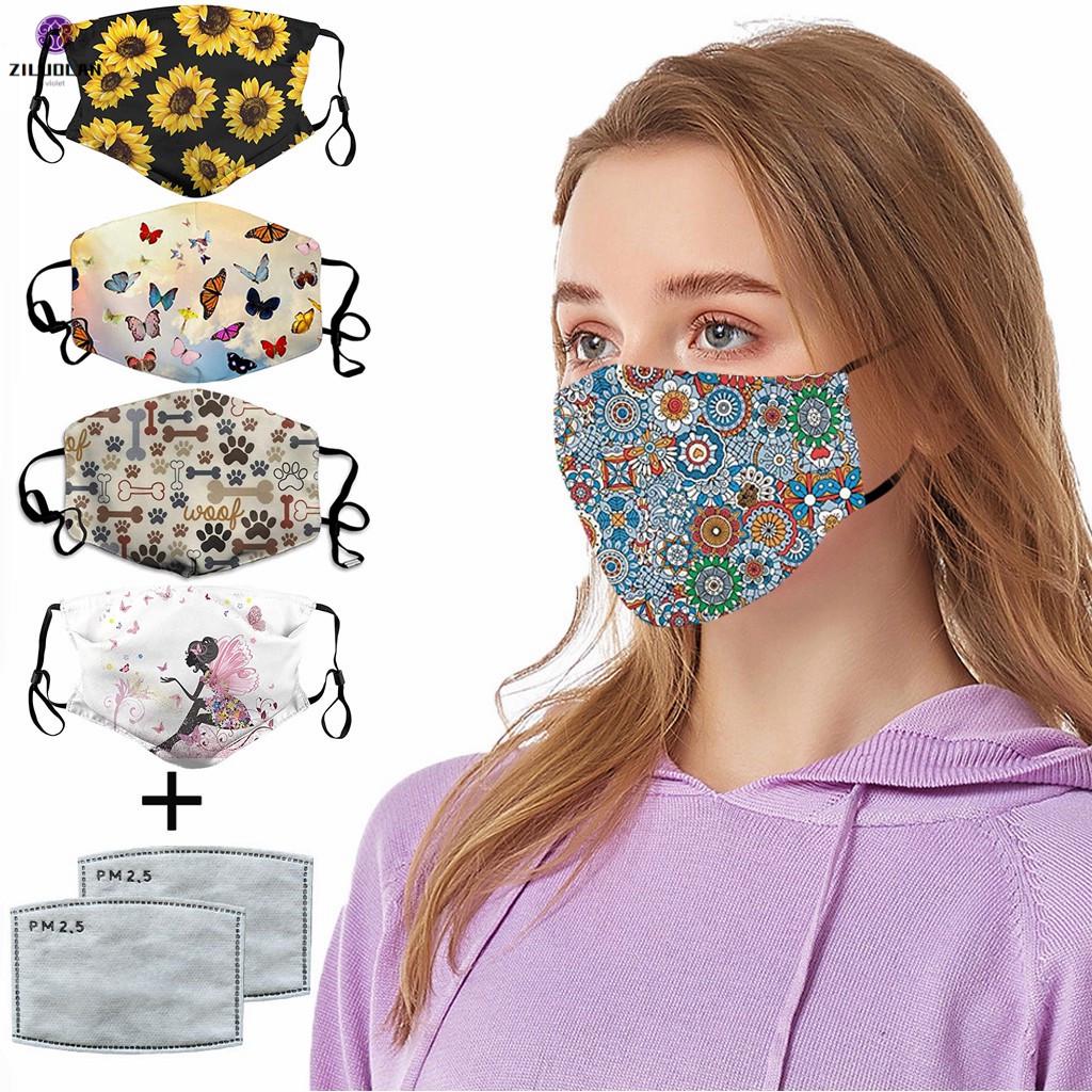 Buy Funny Animal Printed Breathable Reusable Mask Filter PM2.5 Air ...