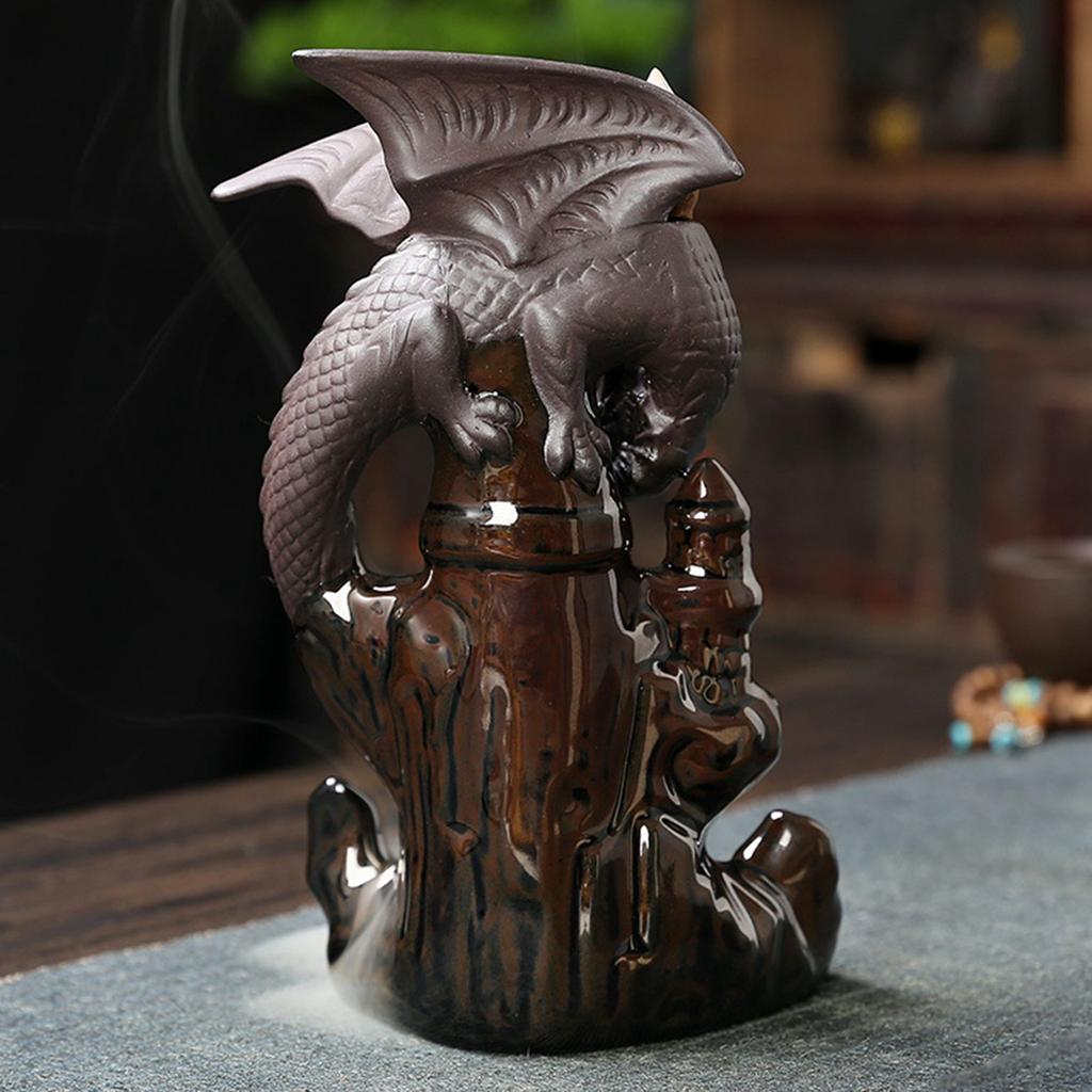 Dragon Incense Backflow Burner Holder for Aromatherapy Ornament Party ...