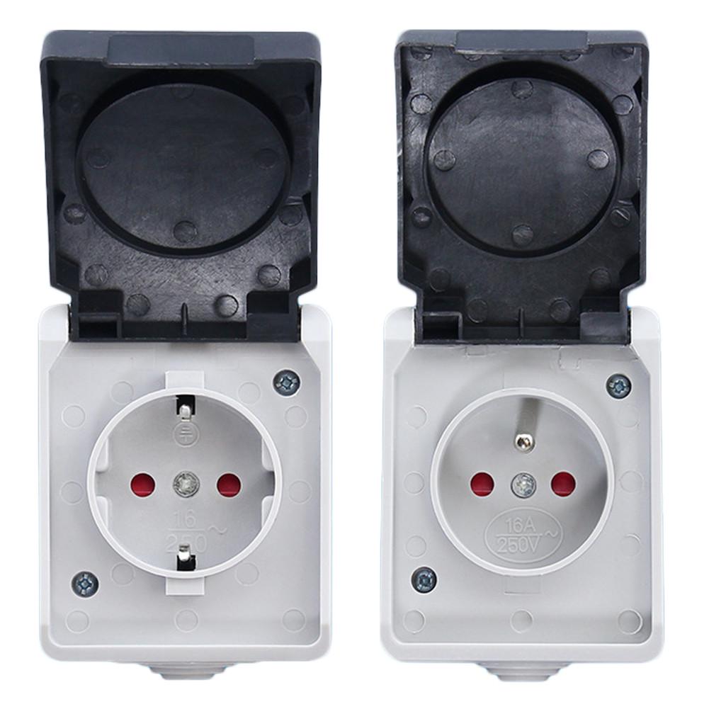 Buy Weatherproof Single Plug Socket with Hinged Shell Dustproof ...