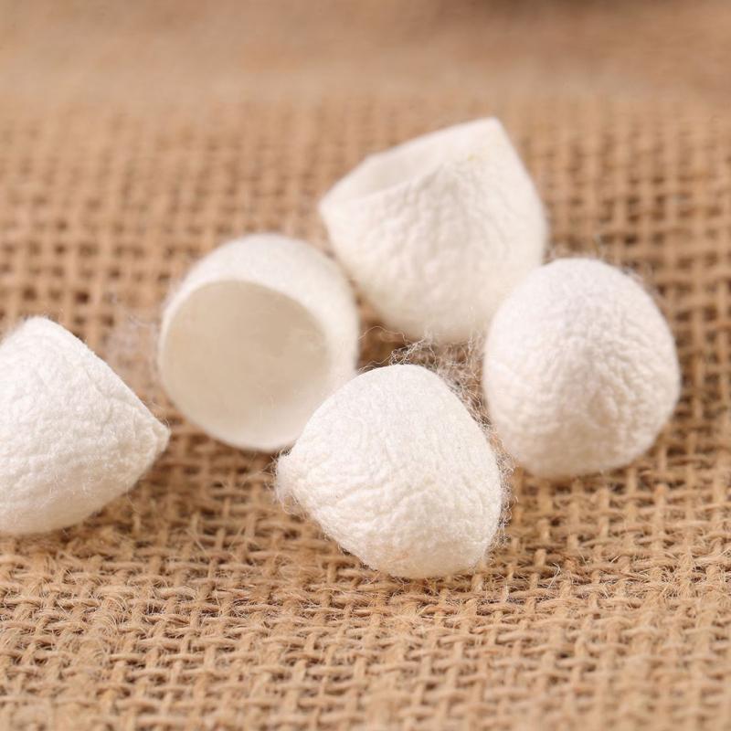 Buy 30/60pcs Natural Silkworm Cocoons Ball Facial Exfoliate and Remove ...