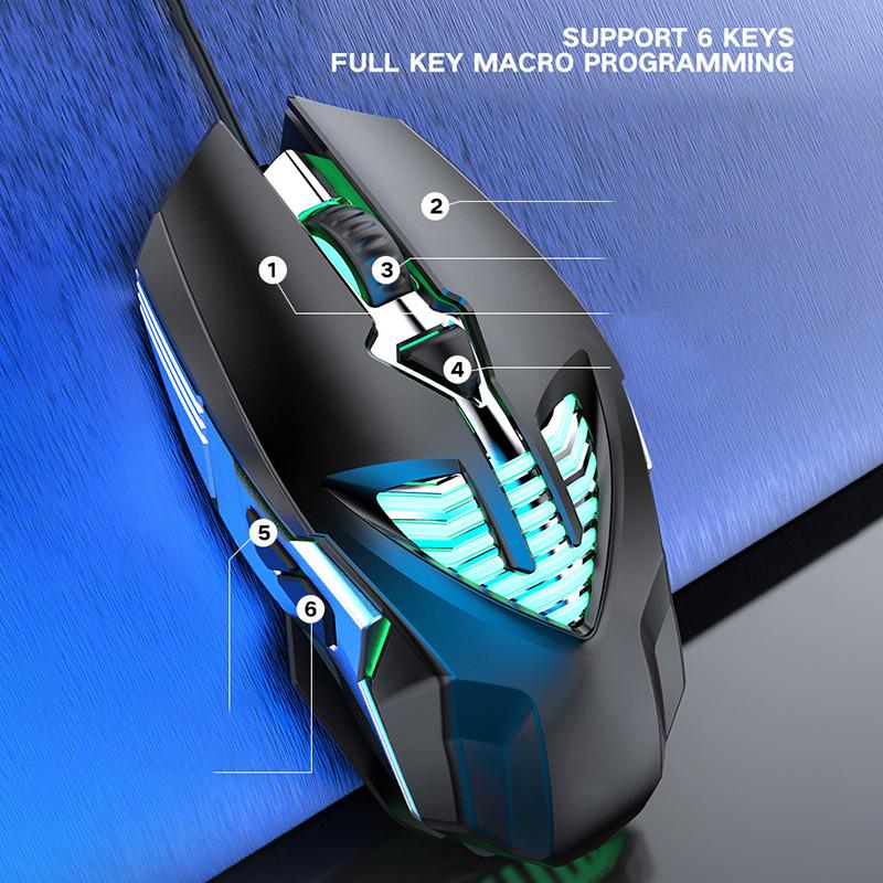Buy Q1 Professional Gaming Mouse 1600DPI LED Optical USB Wired Gaming ...