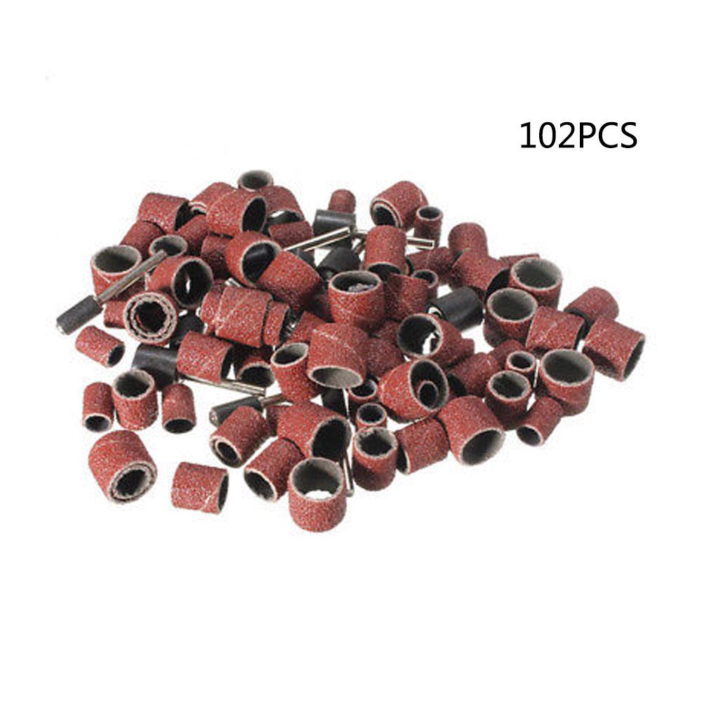 Sandpaper Sleeves 102pcs 1/2" Sanding Drum Sleeves 2 Rubber Mandrel ...