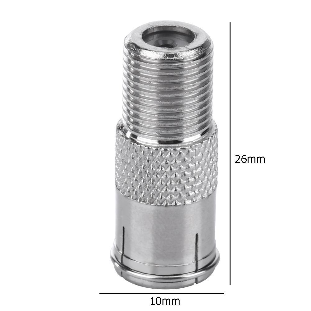 2pcs Zinc Alloy F Type to TV Coax Jack Adapters Connectors Cable ...