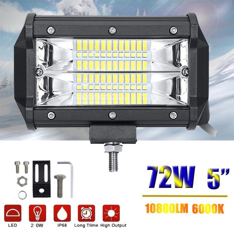 Buy 5Inch 72W Waterproof Spot LED Car Work Light Offroad Work Light Bar ...