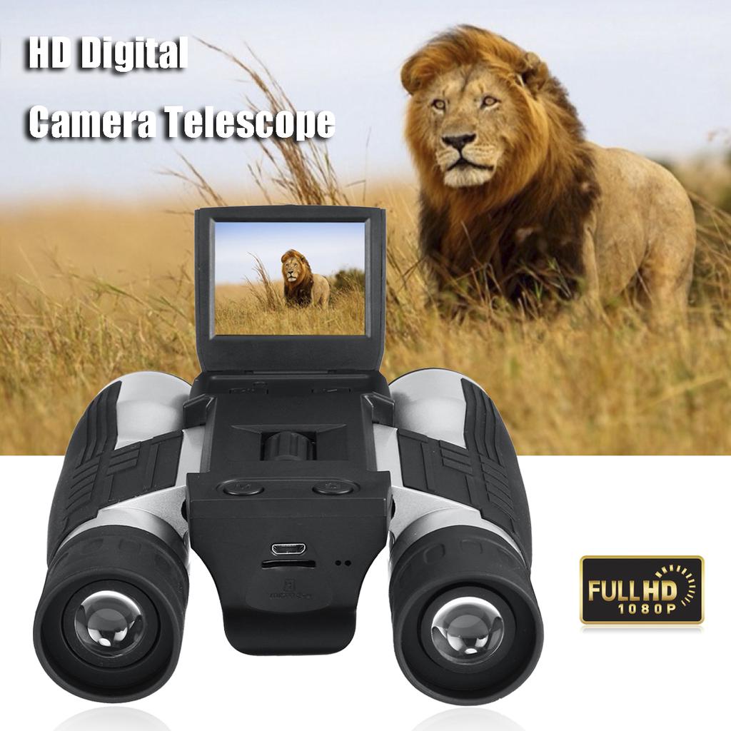 1080p 5MP 12X HD LCD Screen Digital Camera Telescope Binoculars Photo ...