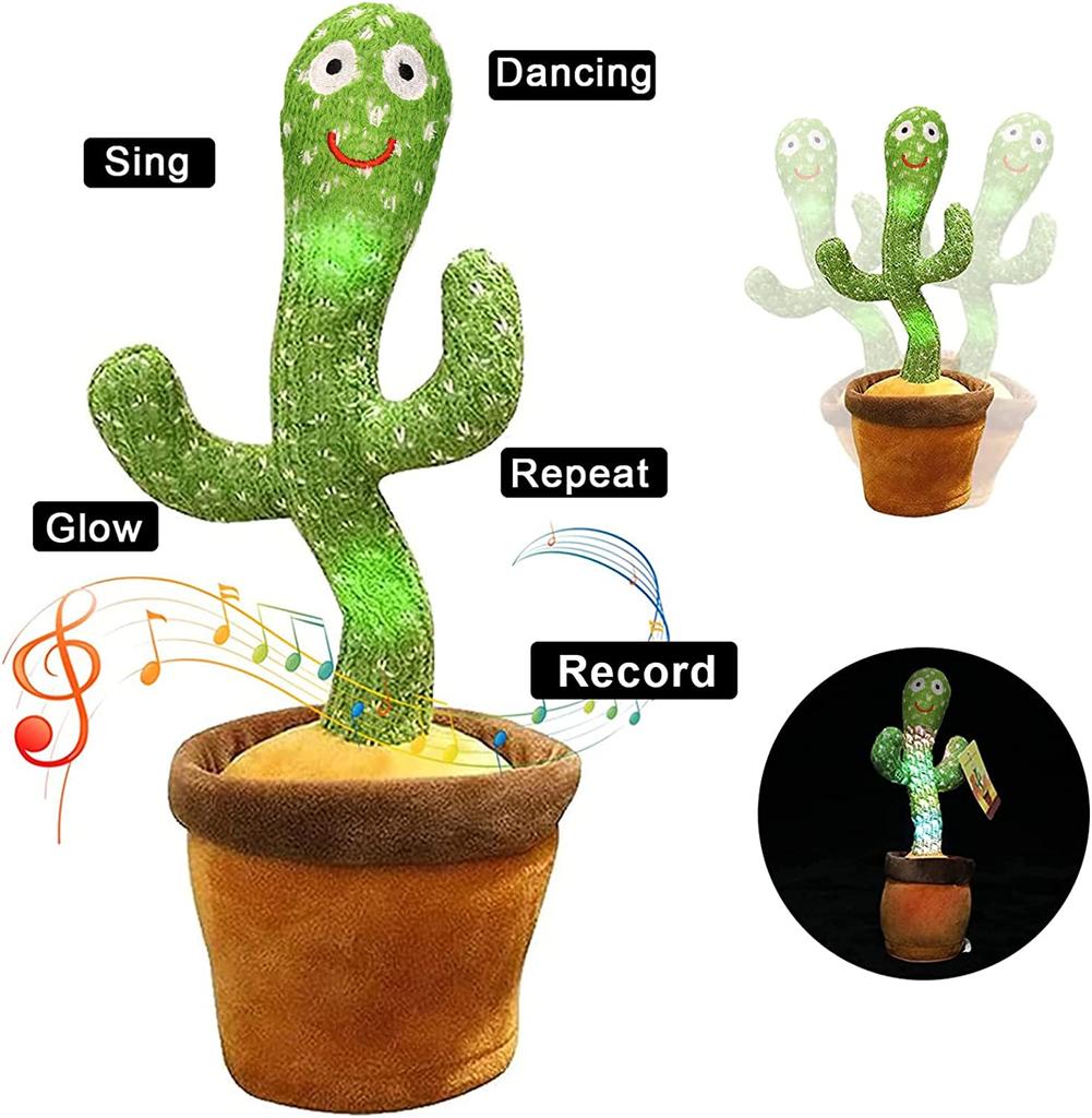 Cheap Singing Dancing Cactus Toy Repeat What You Say, Talking Cactus ...