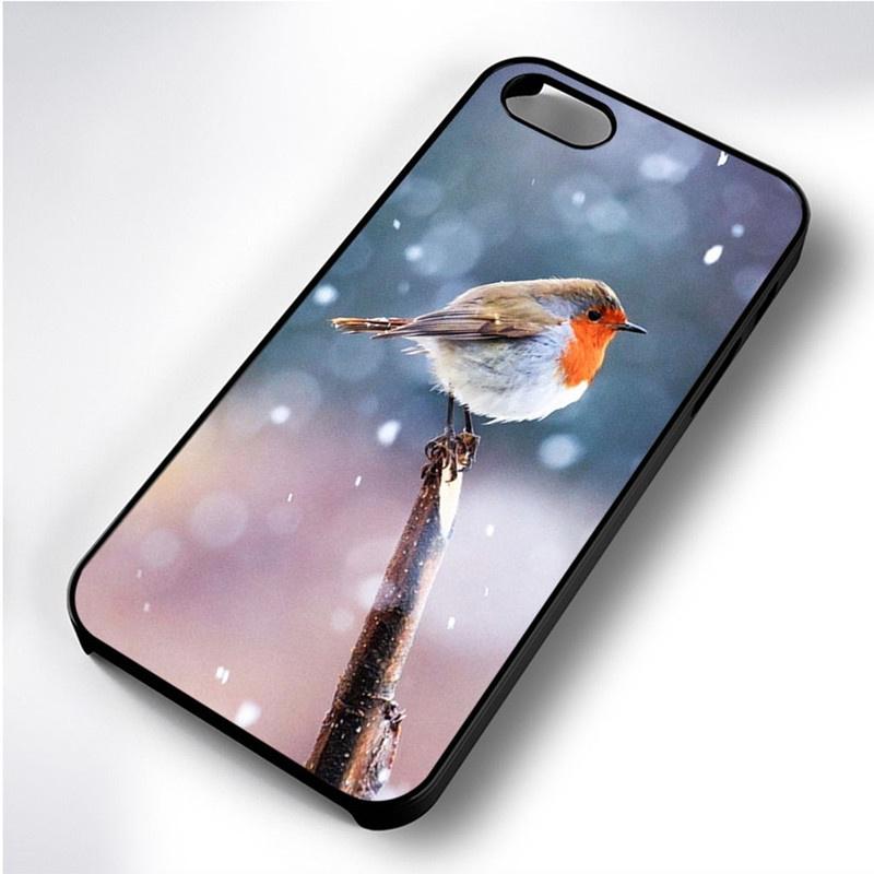 Buy Adorable Winter Robin Black Phone Case Cover Fits Iphone 4 5 6 7s ...