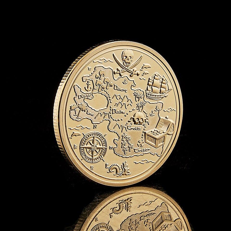 Buy Skull Pirate Ship Gold Treasure Coin Lion of The Sea Running Wild ...