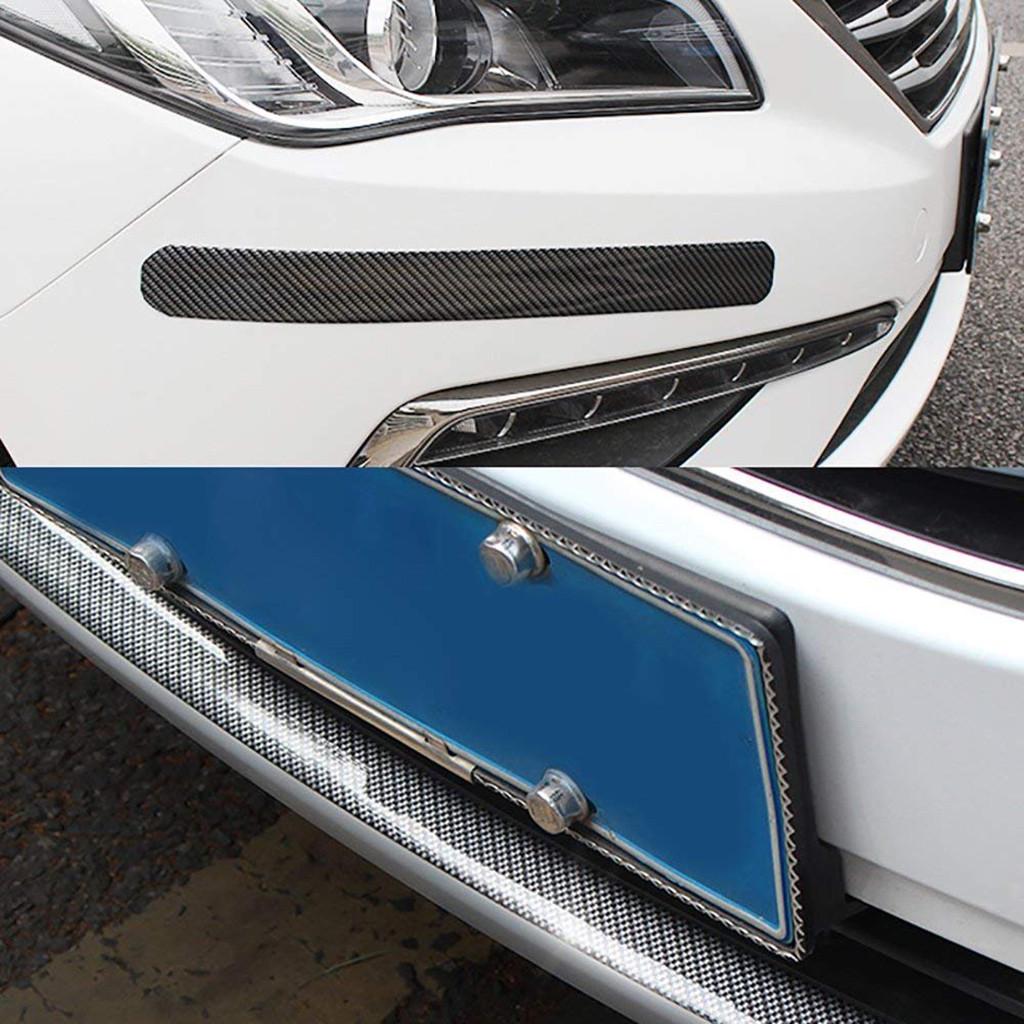 Buy Carbon Fiber Car Bumper Sill Protector Plate Rubber Cover Guard Pad ...