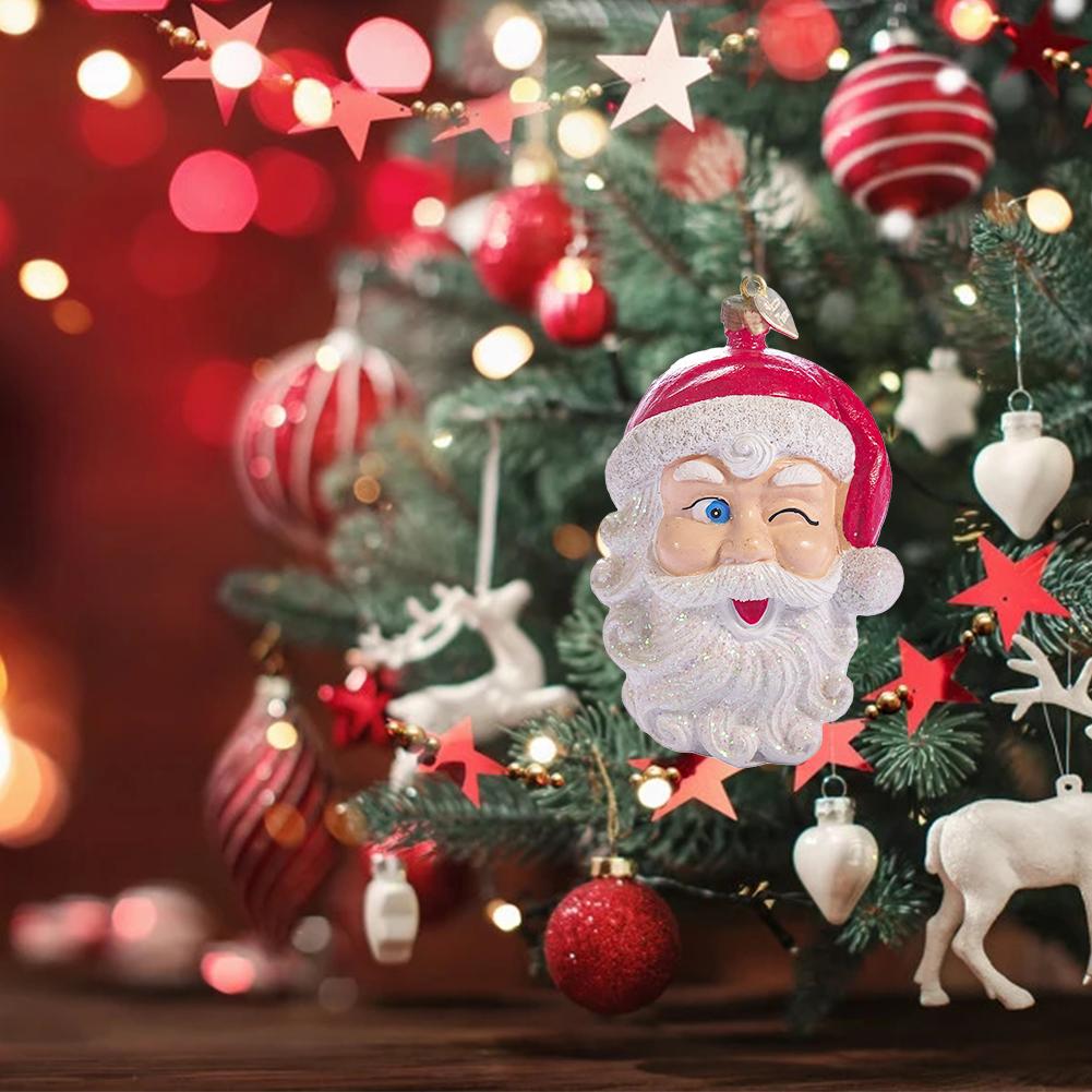 3D Three-Dimensional Santa Claus Pendant Resin Crafts Pendant ...