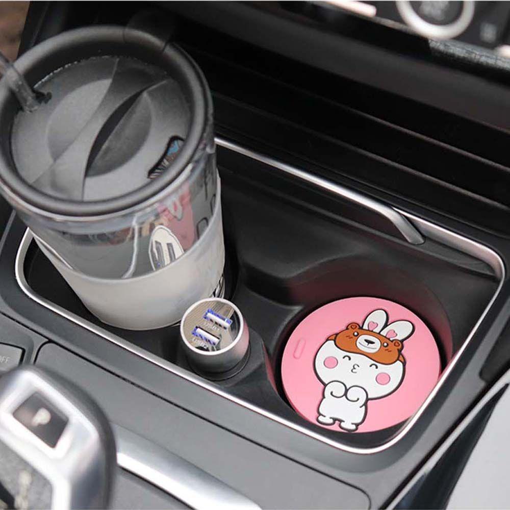 Buy Accessories Car Ornaments Animals Auto Cup Mats Cartoon Cup Pad ...