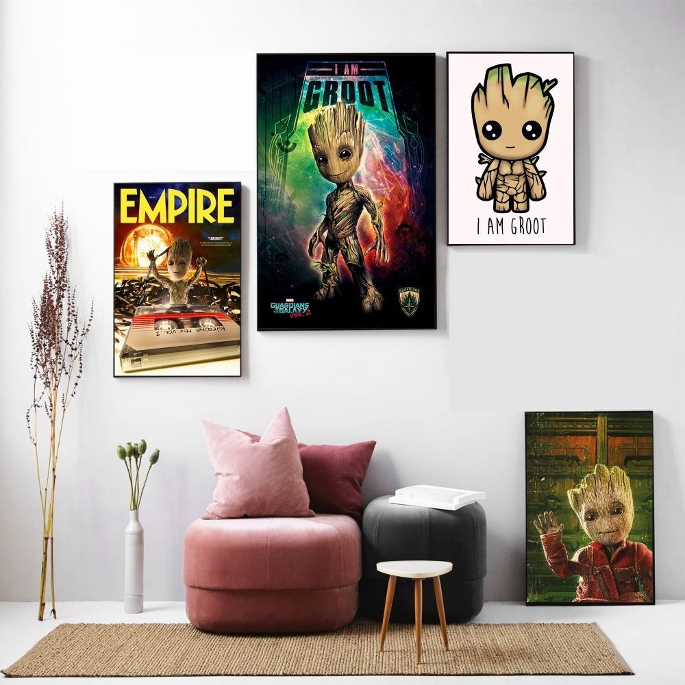 Buy Groot Baby Movie Character Canvas Art Painting Posters And Prints ...