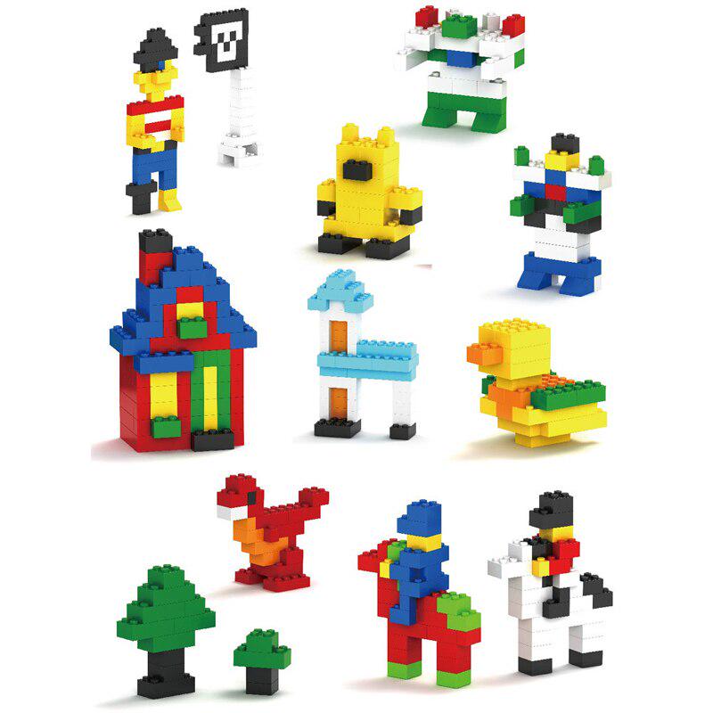 Buy 1000 Pieces Building Blocks DIY Creative Bricks Bulk Model Figures ...